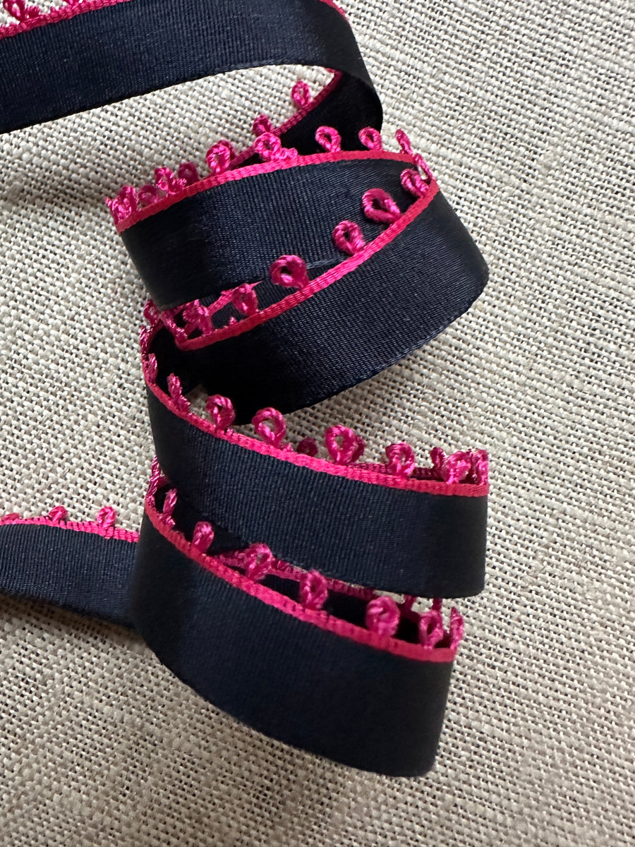 Antique French Ribbons Picot and Gold Metal Details – Vintage Passementerie