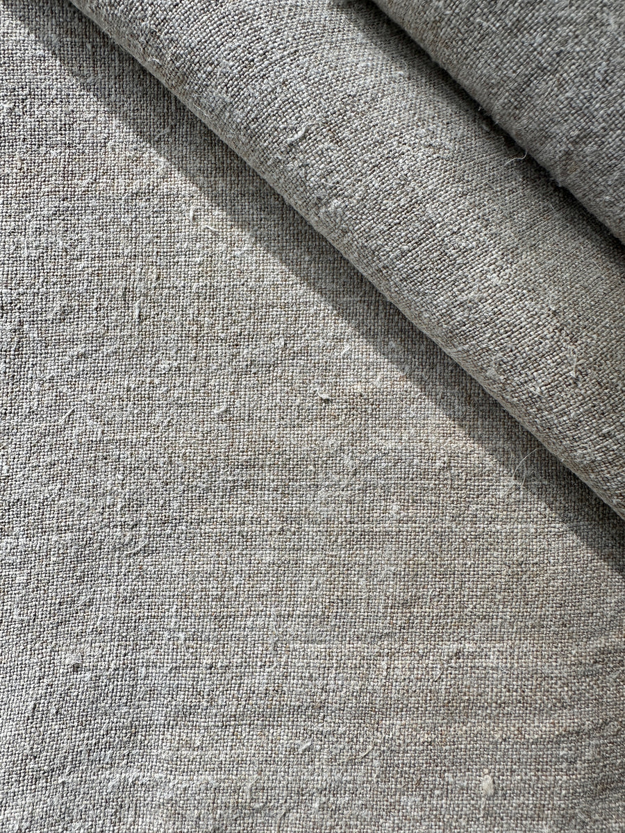 Antique Homespun Heavy Linen Fabric – Vintage Passementerie