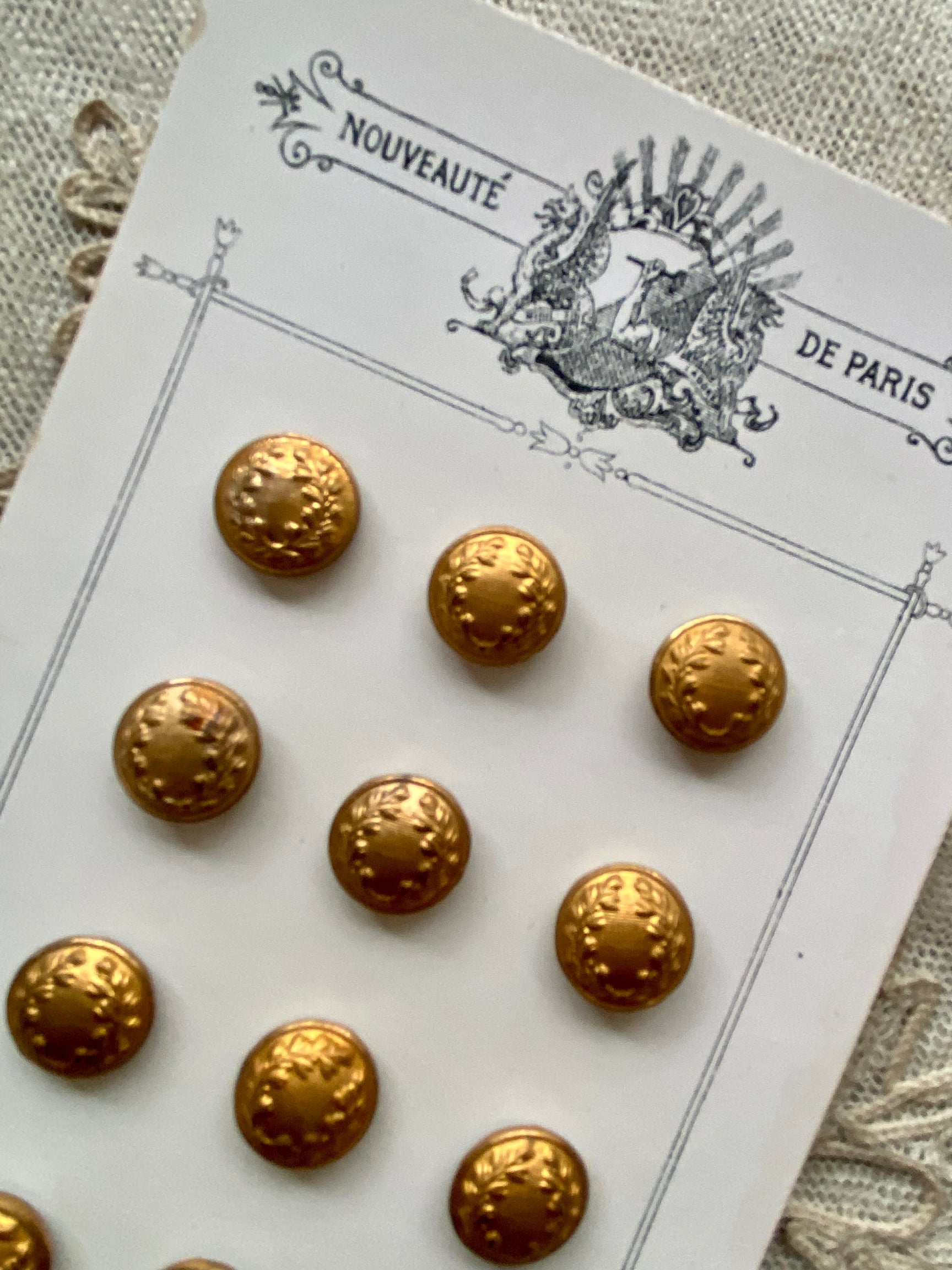 French Gold Gilt Antique Buttons – Vintage Passementerie