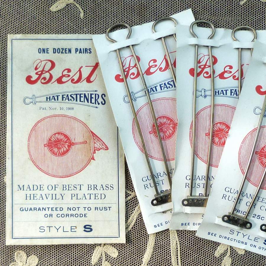 Edwardian Antique Hat Fasteners – Vintage Passementerie