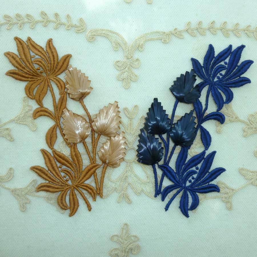 Cotton Embroidered and Straw Millinery Vintage Trim Appliques – Vintage ...